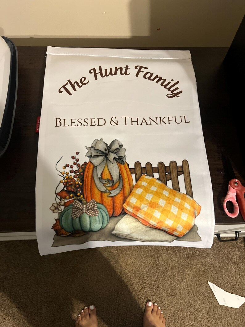 Fall Family Name Flag | Cozy Farmhouse Porch & Garden Decor - Etsy