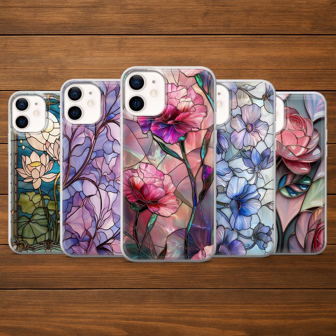 Painted Glass Phone Case | Art Deco Mosaic Cover | Iphone, Samsung and ...