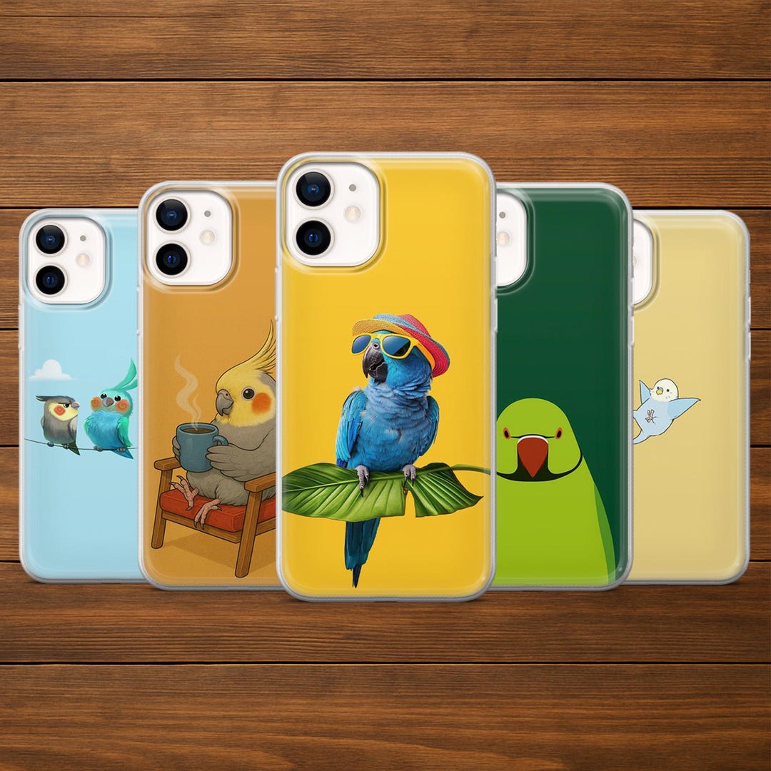 Funny Parrot Phone Case | Goofy Animal Cover | Iphone, Samsung and ...