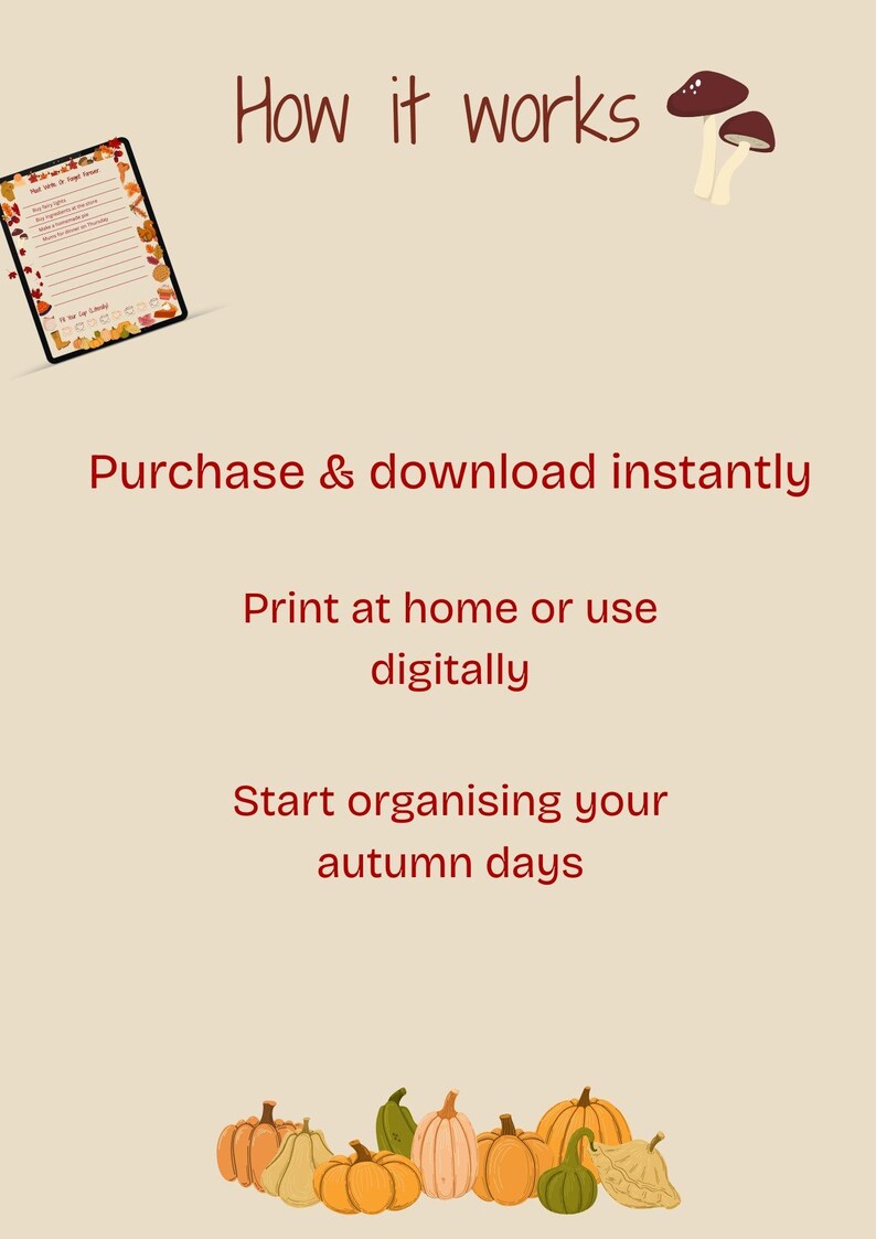 Autumn Daily Planner PDF | Printable Fall Planner | Cozy Seasonal ...