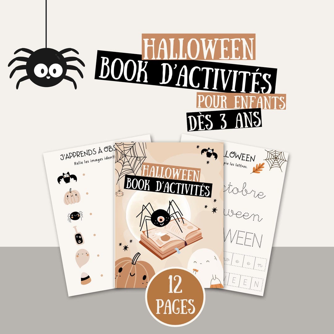 Livret d’activités Halloween enfants dés 3 ans | Mignon & ludique ...