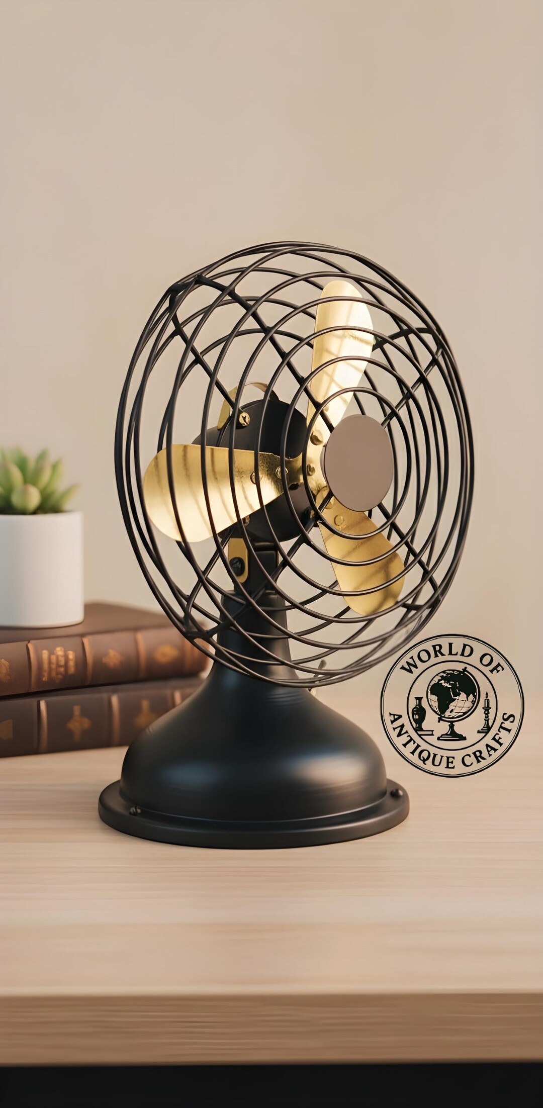 Retro Style Mini Desk Fan | Aesthetic Home & Office Decor | Classic ...