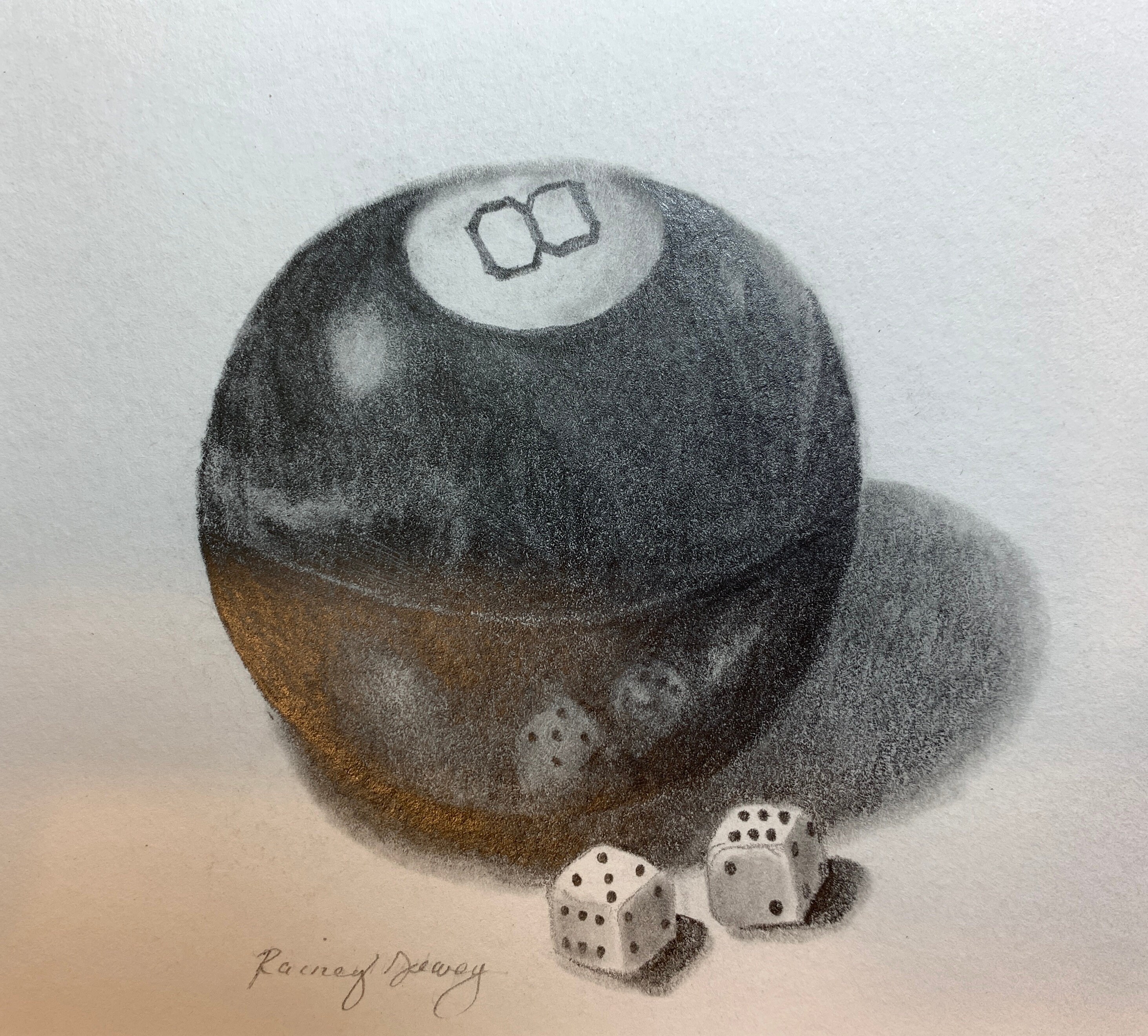Dice Pencil Drawing