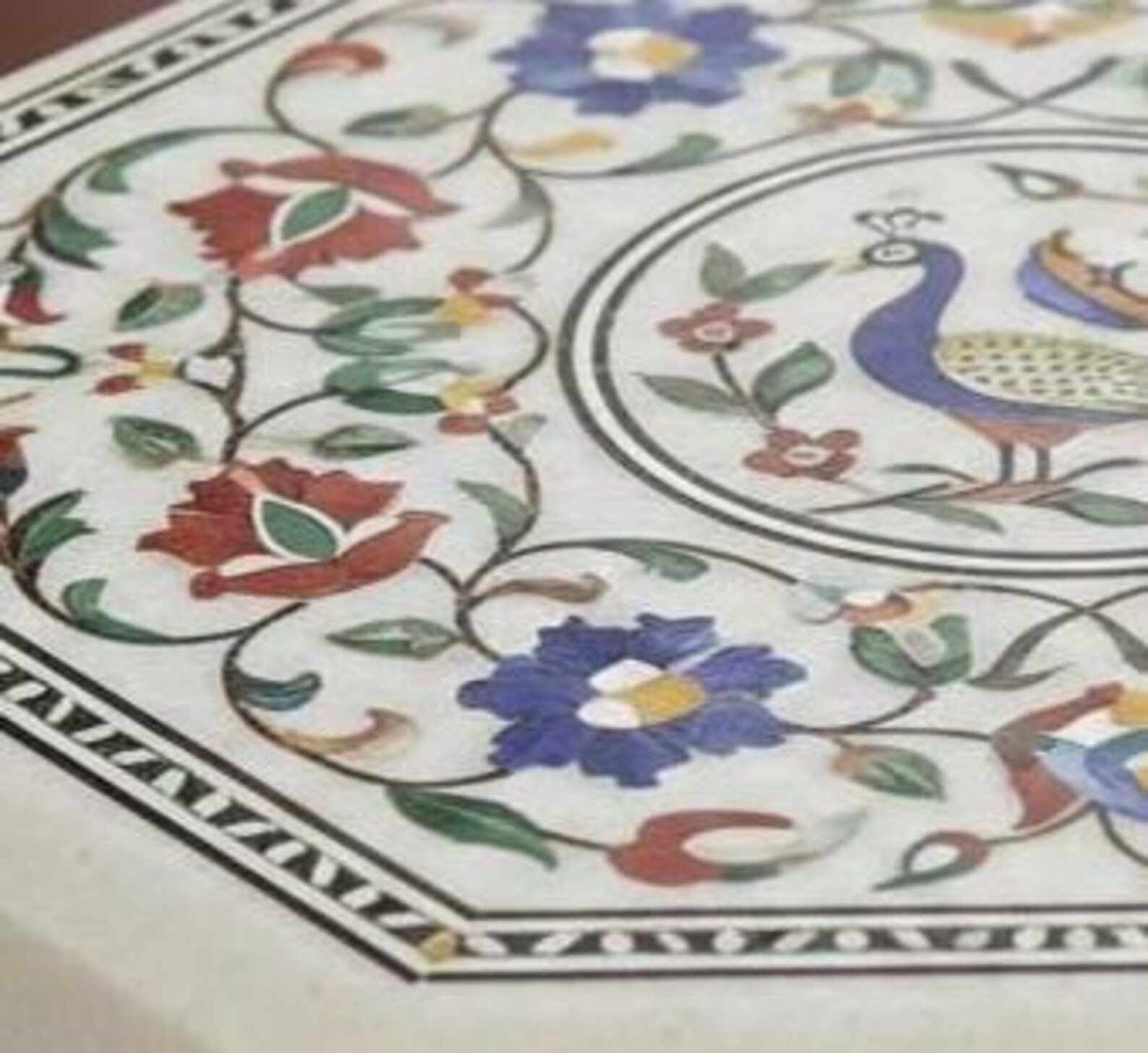 Buy Exquisite Hand Inlaid Marble Keepsake Box Authentic Pietra Dura Art ...