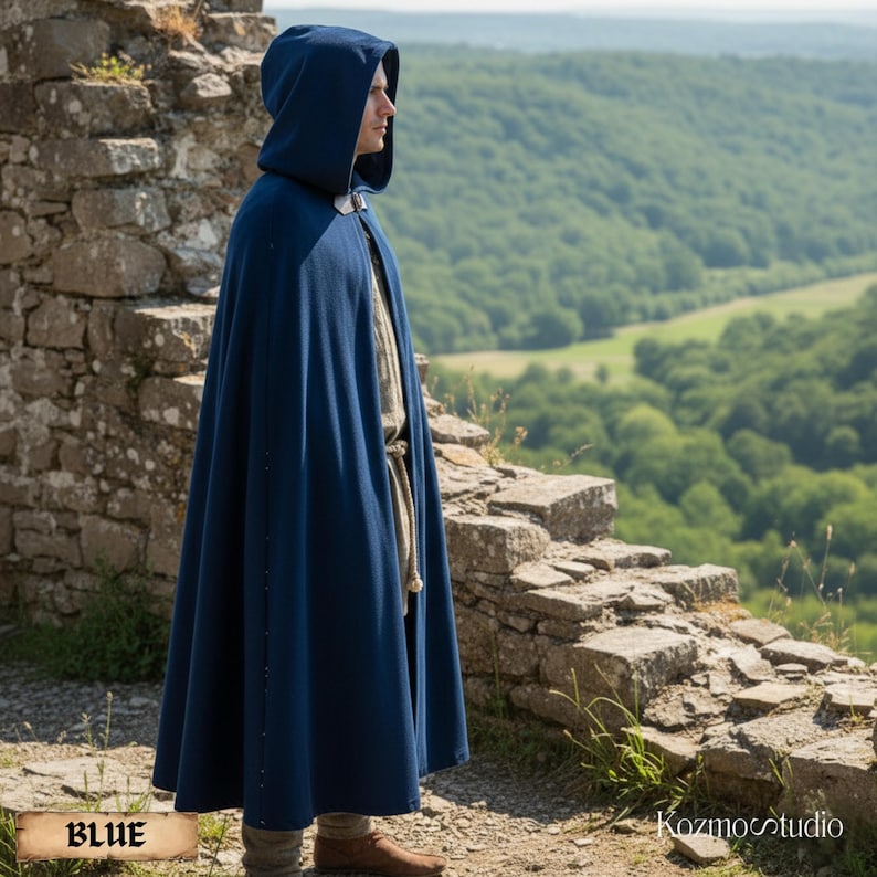 Brown Medieval Hooded Cloak – Renaissance Fantasy LARP Costume Cape - Etsy