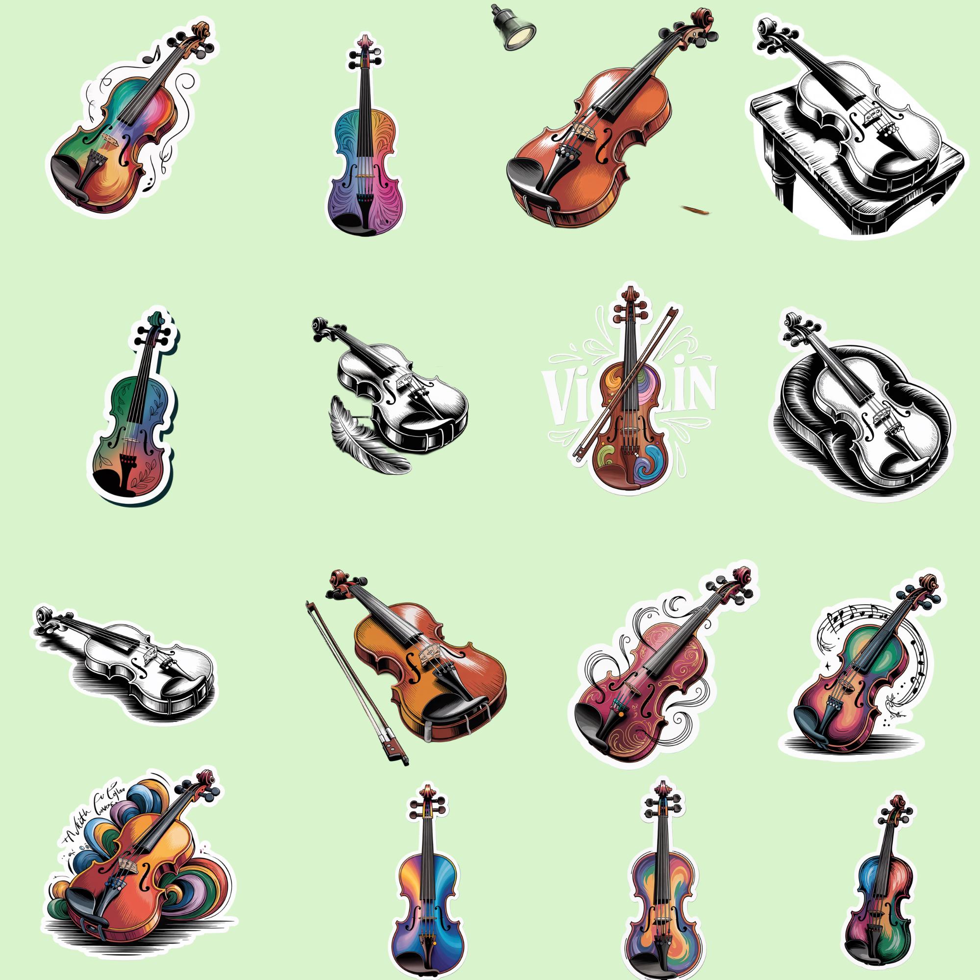 Violin Digital Sticker | Music Sticker for Digital Planner, Scrapbook ...