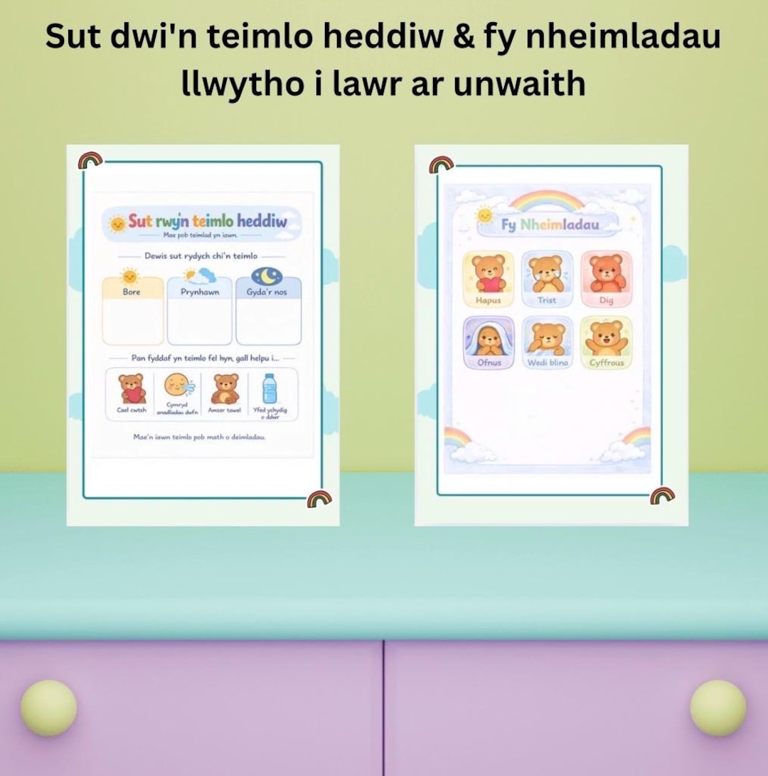 Welsh Feelings Chart for Kids | Daily Emotions (digital Download A4 ...