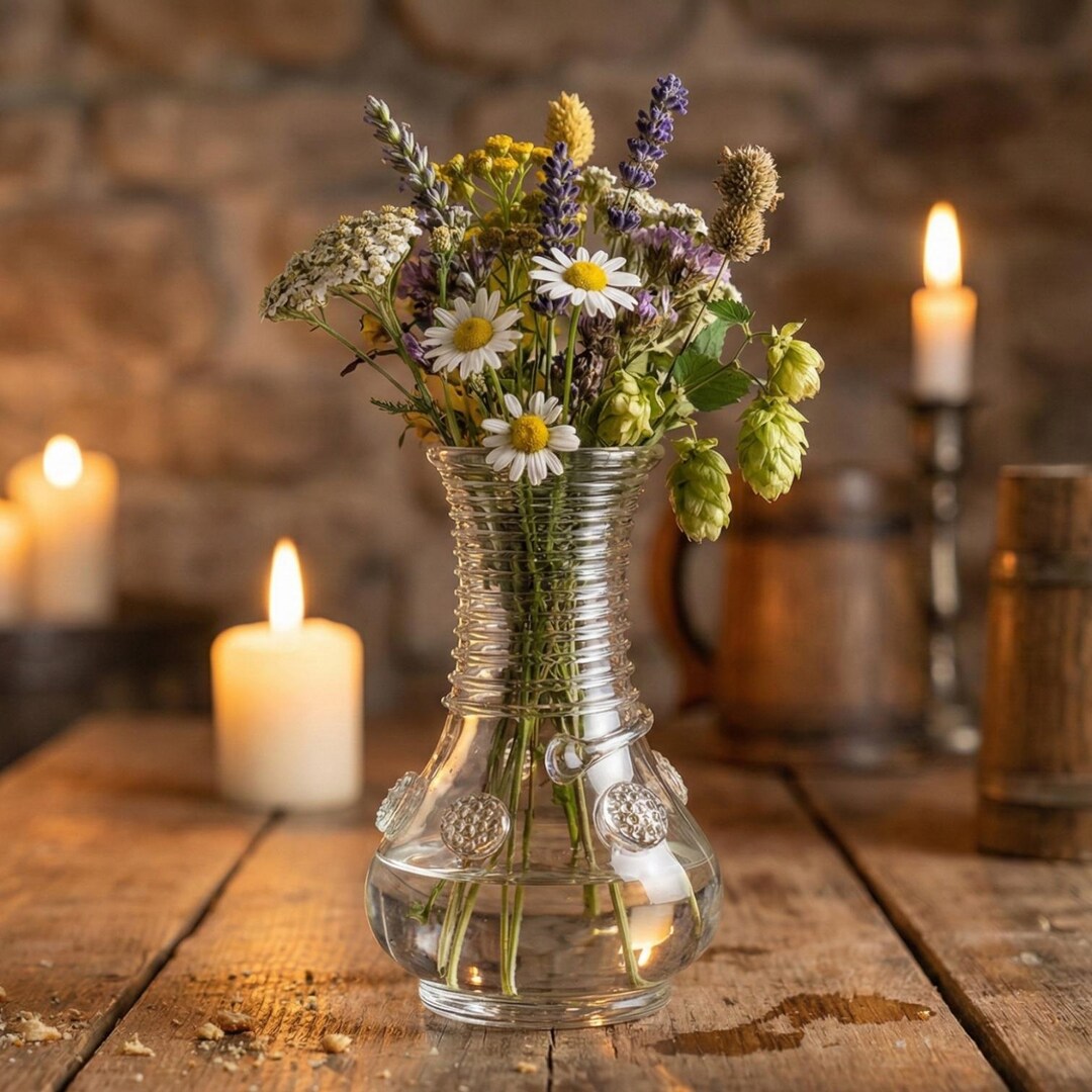 Medieval Vase - Czech Glass Hand Blown Bohemian Replica - Medieval ...