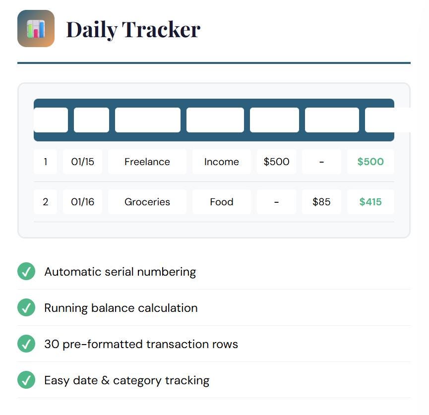 Daily Income and Expense Tracker Excel Template | Personal Finance ...