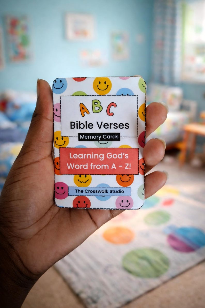 Children's Bible/scripture Memory Cards, Alphabet Memorization Cards ...
