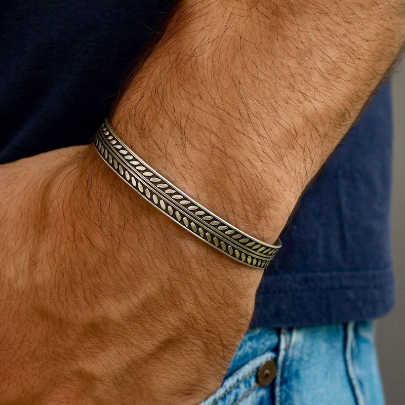 Mens Tibetan Bracelet Cuff - Etsy UK