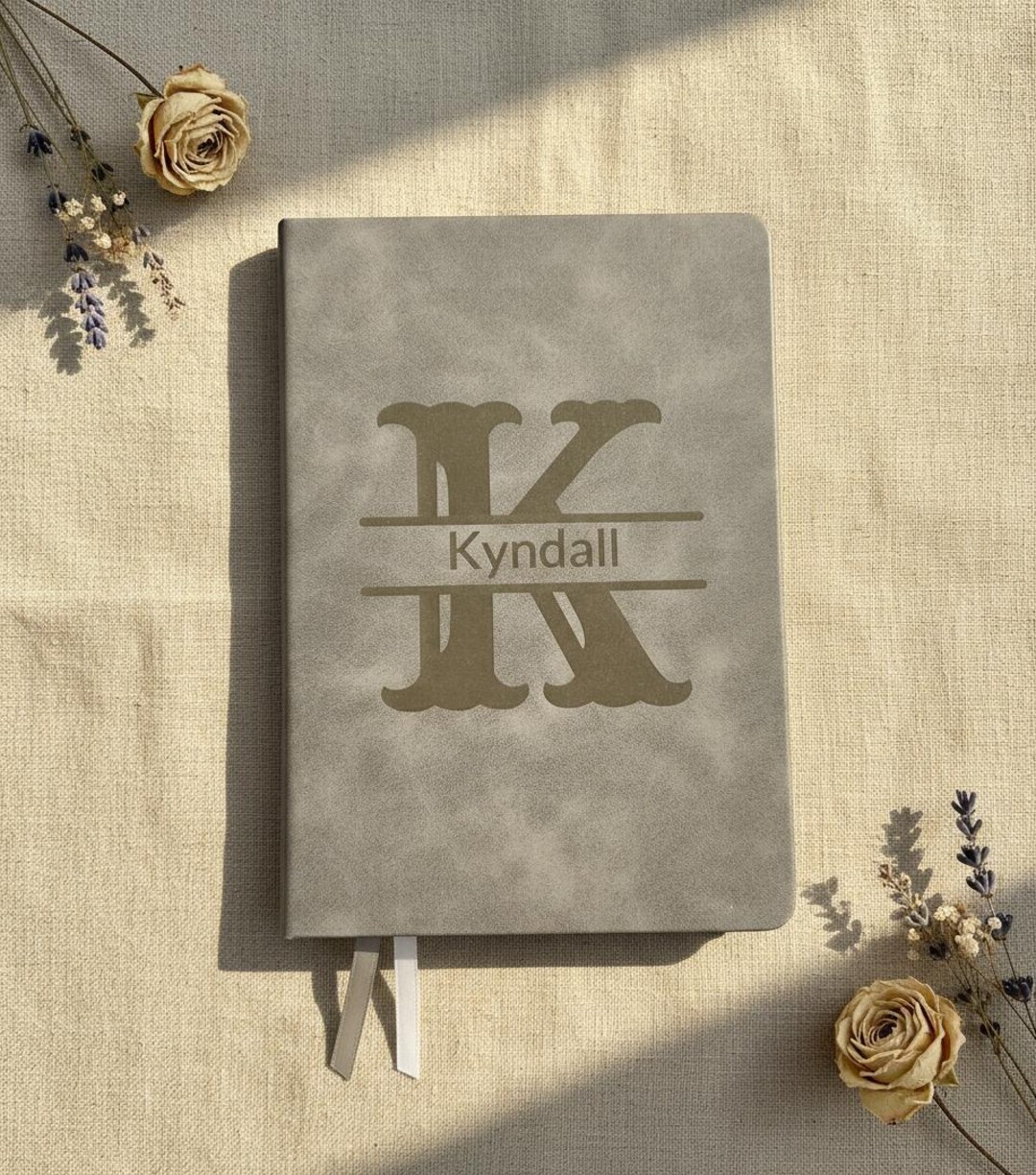 Custom Monogram and Name Engraved Journal - Etsy