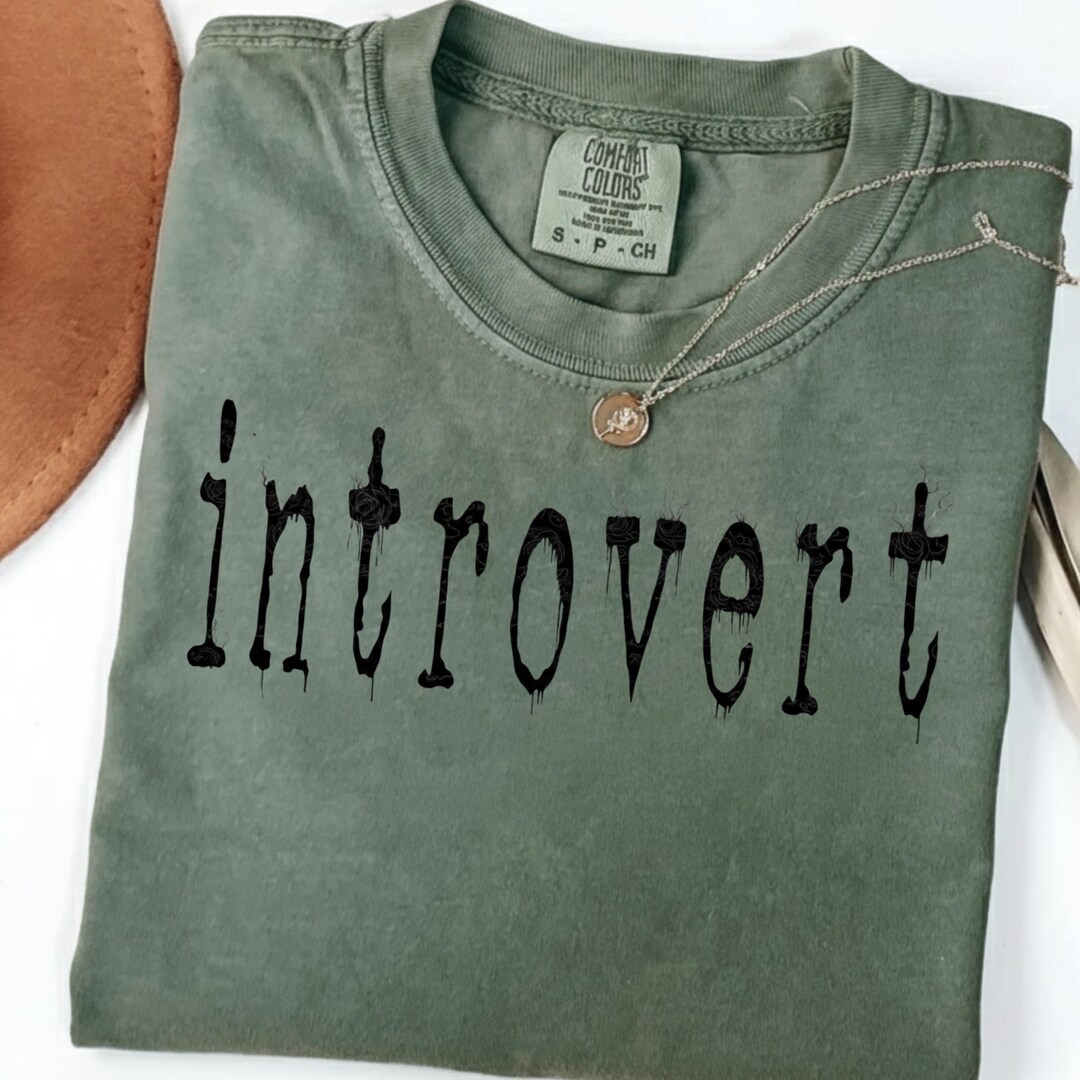 Introvert Typography Design | Digital Download | PNG File | Sublimation ...
