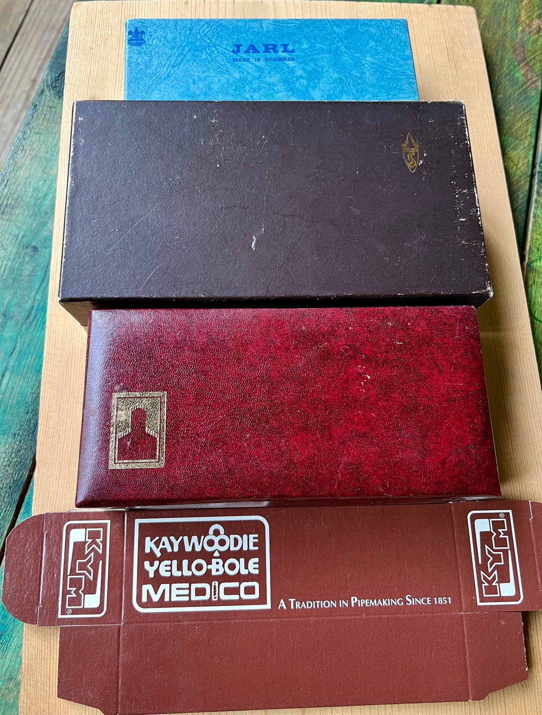 Lot of Estate Pipe Boxes Castello, Savinelli Autograph, Kaywoodie, Jarl ...