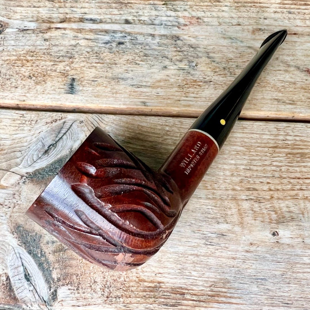 Unsmoked NOS Willard Straight Carved Pot Chunky Imported Briar Estate ...