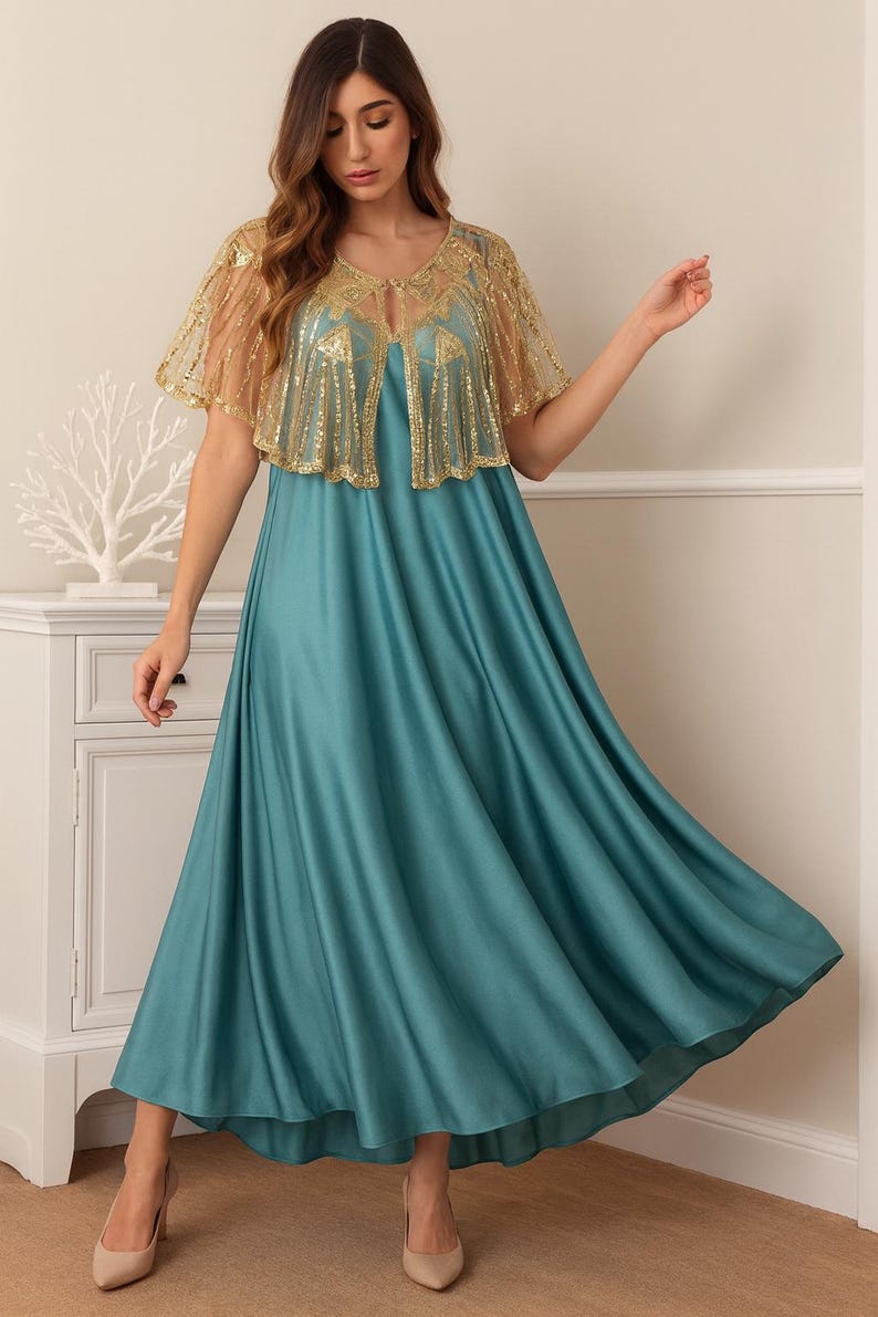 Wedding Cover up 20s Vintage Bridal Bolero Shawl Cape - Sequin Beaded ...