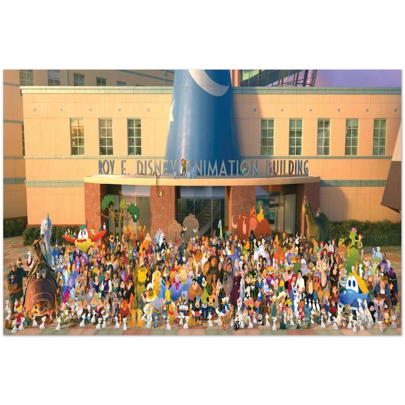 Disney Animation Studios Character Group Poster - Etsy