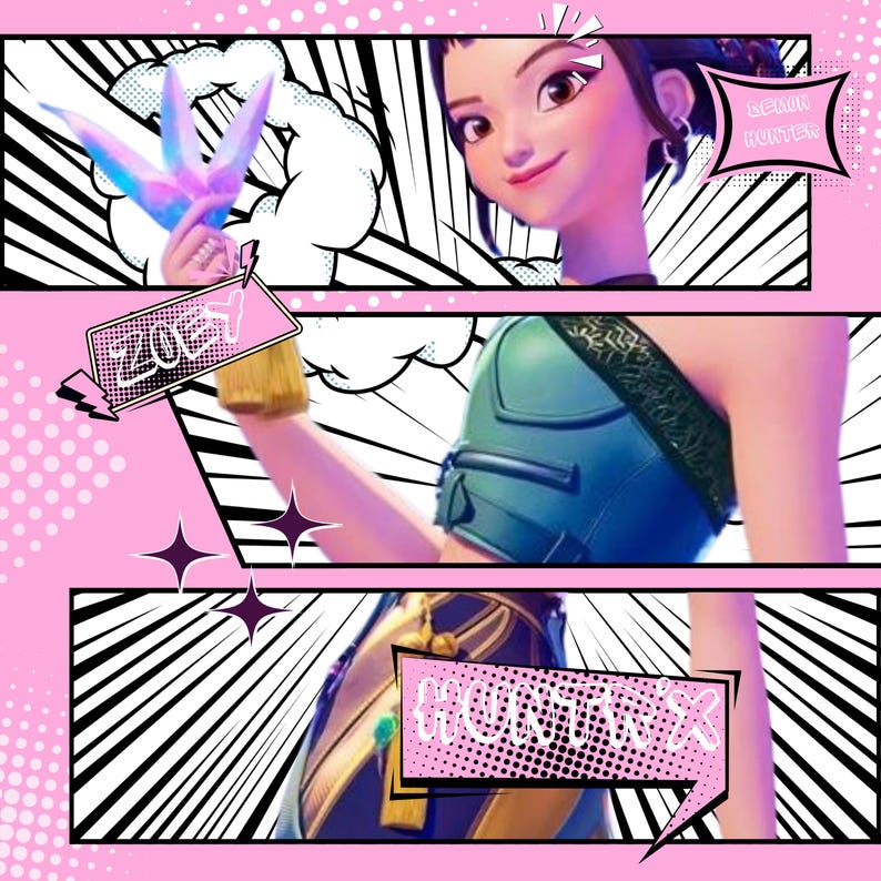 Kpop Demon Hunters PNG Bundle, Kpop Anime Demon Hunter PNG, Dark Kpop ...