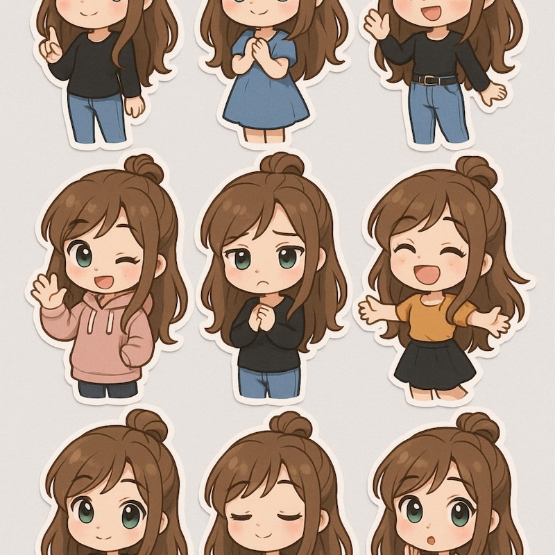 Pastel Anime Girl Sticker - Etsy