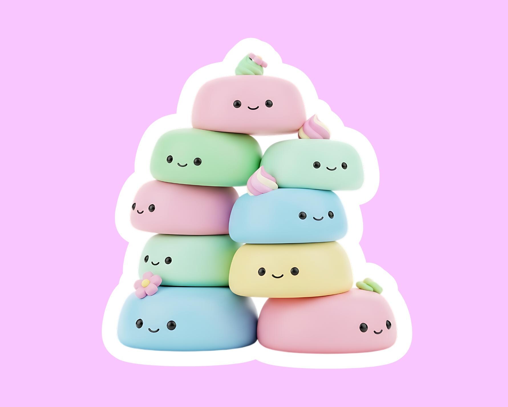 Kawaii Sweet Treats Cute Kawaii Pastel Clipart Bundle 600 Cute Sweet ...