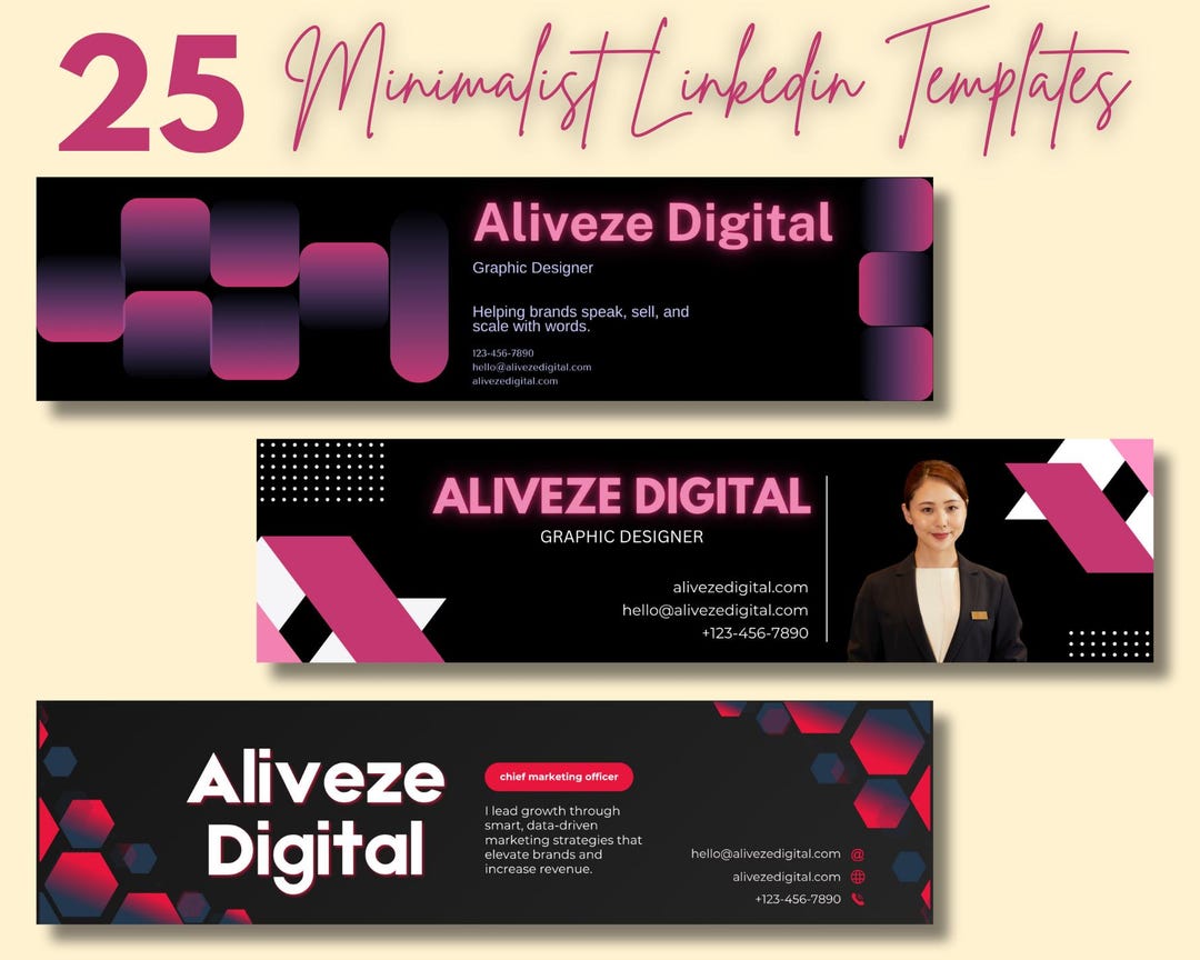 Linkedin Banner Template | Editable Linkedin Cover Photo & Professional ...