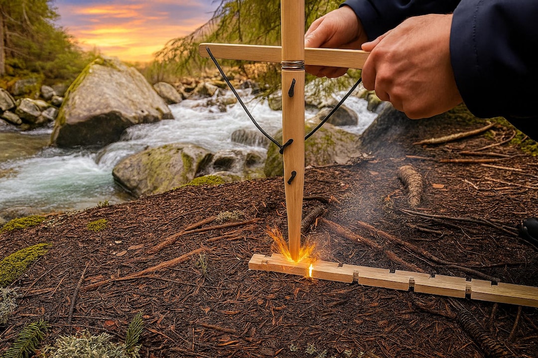 Fire Pump Drill – Traditional Friction Fire Starter Kit With Natural ...