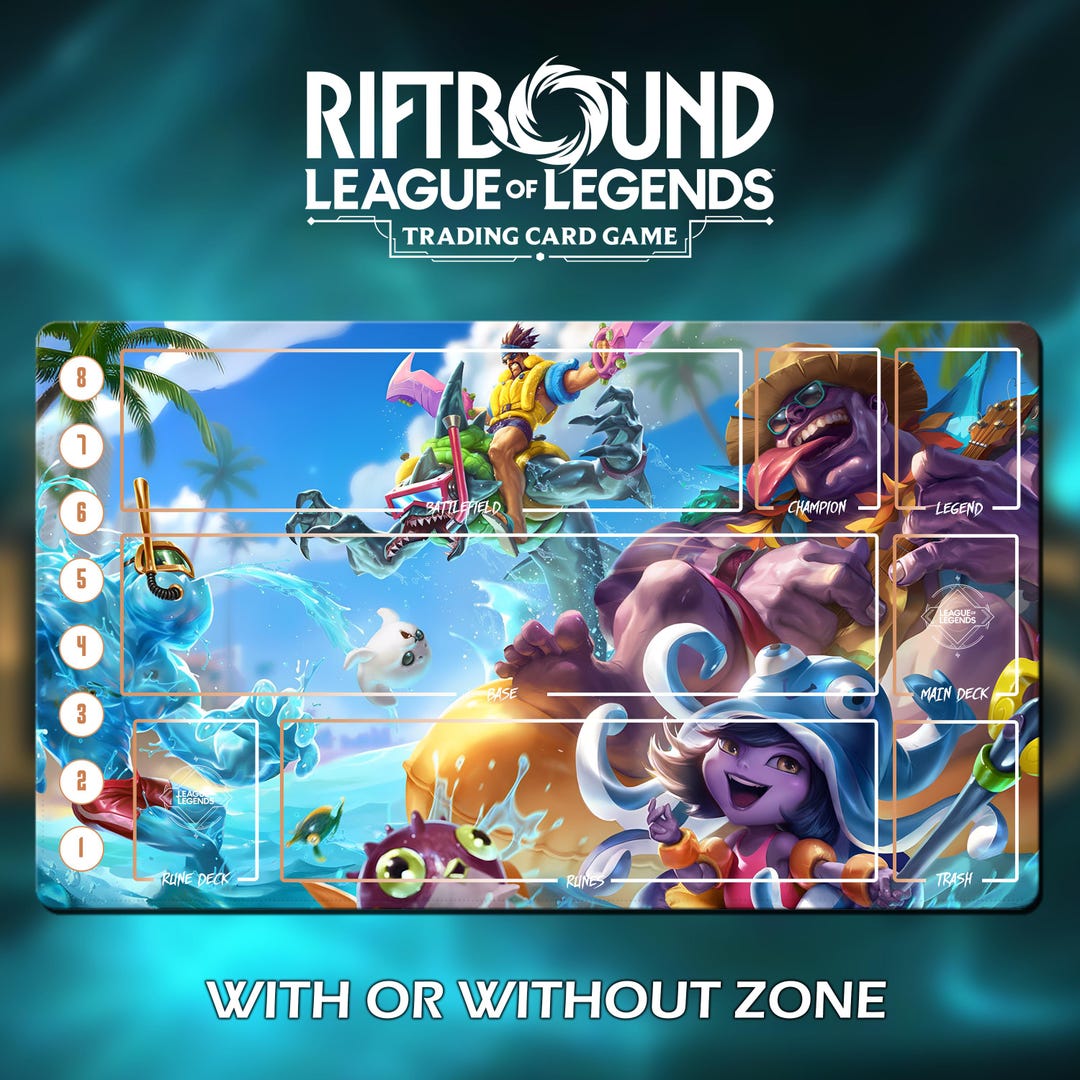 Playmat RIFTBOUND League of Legends - Zac, Renekton, Dr Mundo, Lulu ...