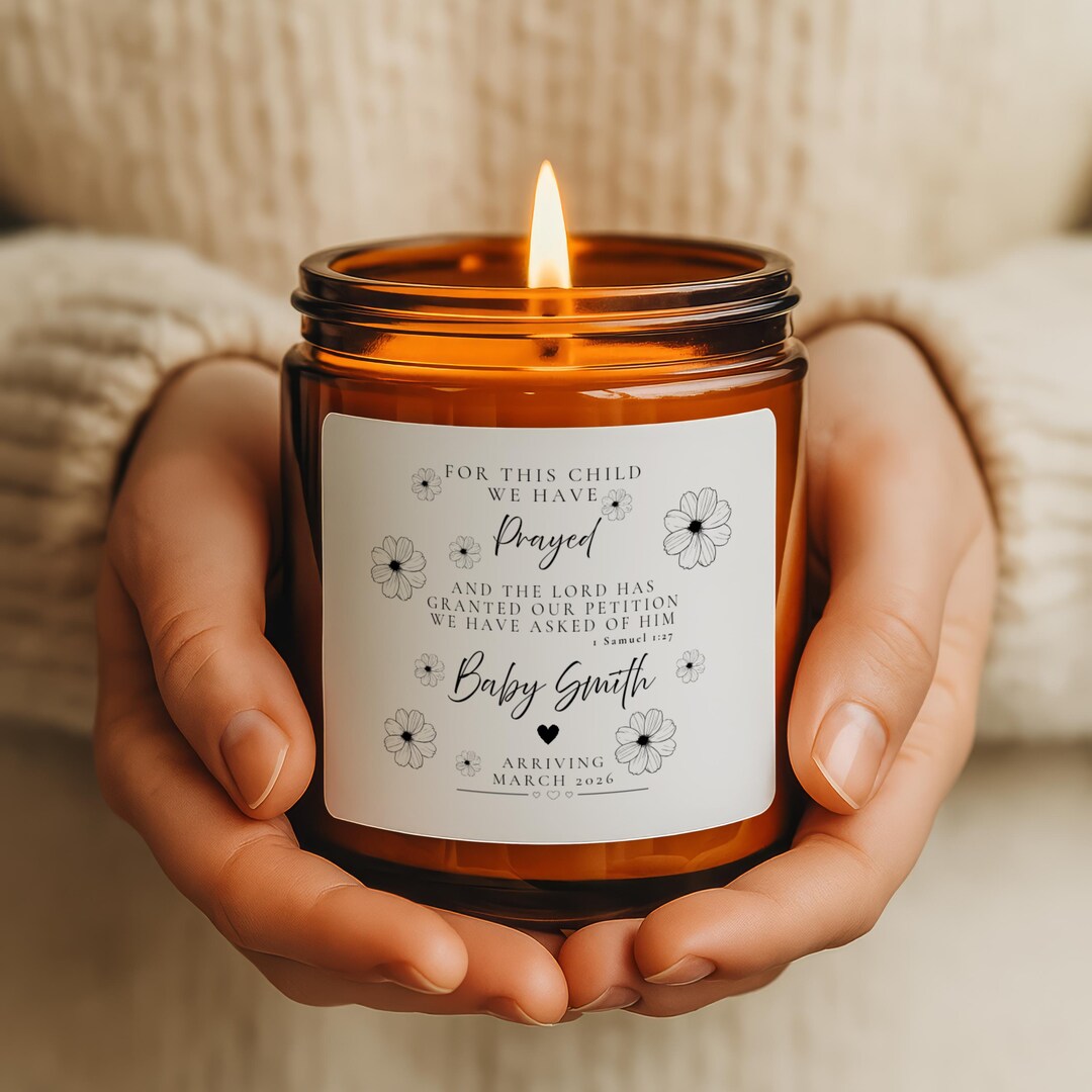 Personalised Pregnancy Reveal Custom Gift Candle, Pregnancy ...