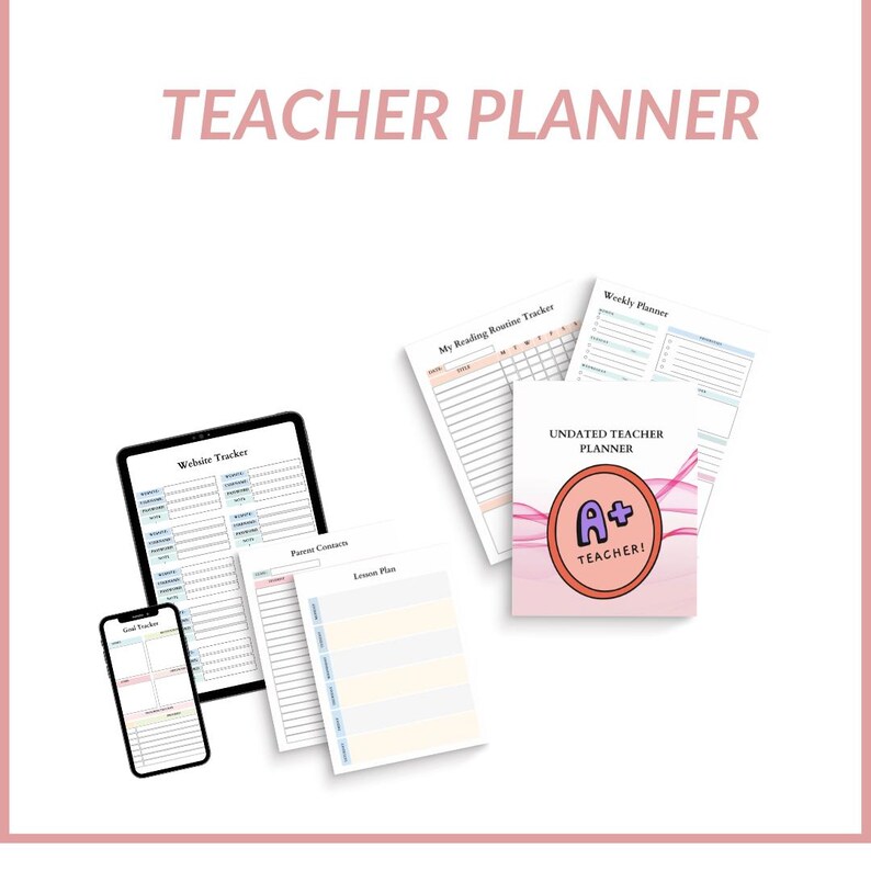 Undated Teacher Planner, Weekly Lesson Plan Template, Classroom ...