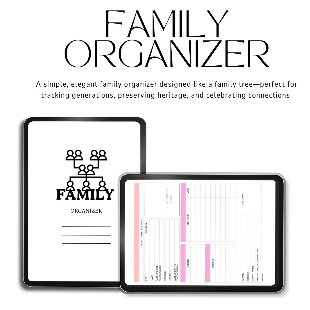 Family Tree Planner, Genealogy Organizer, Ancestry Heritage Tracker ...