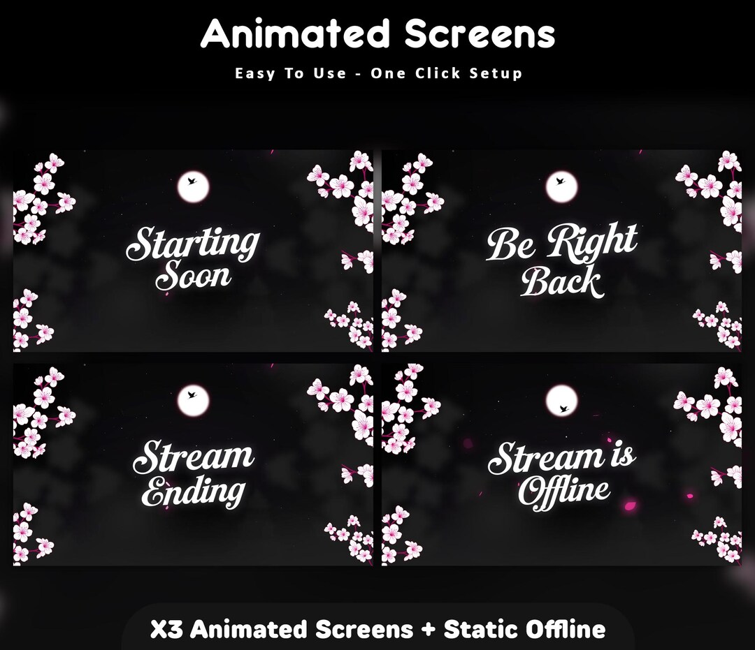 Cherry Blossom Twitch Screens | Kick Screens Stream | Youtube Live ...