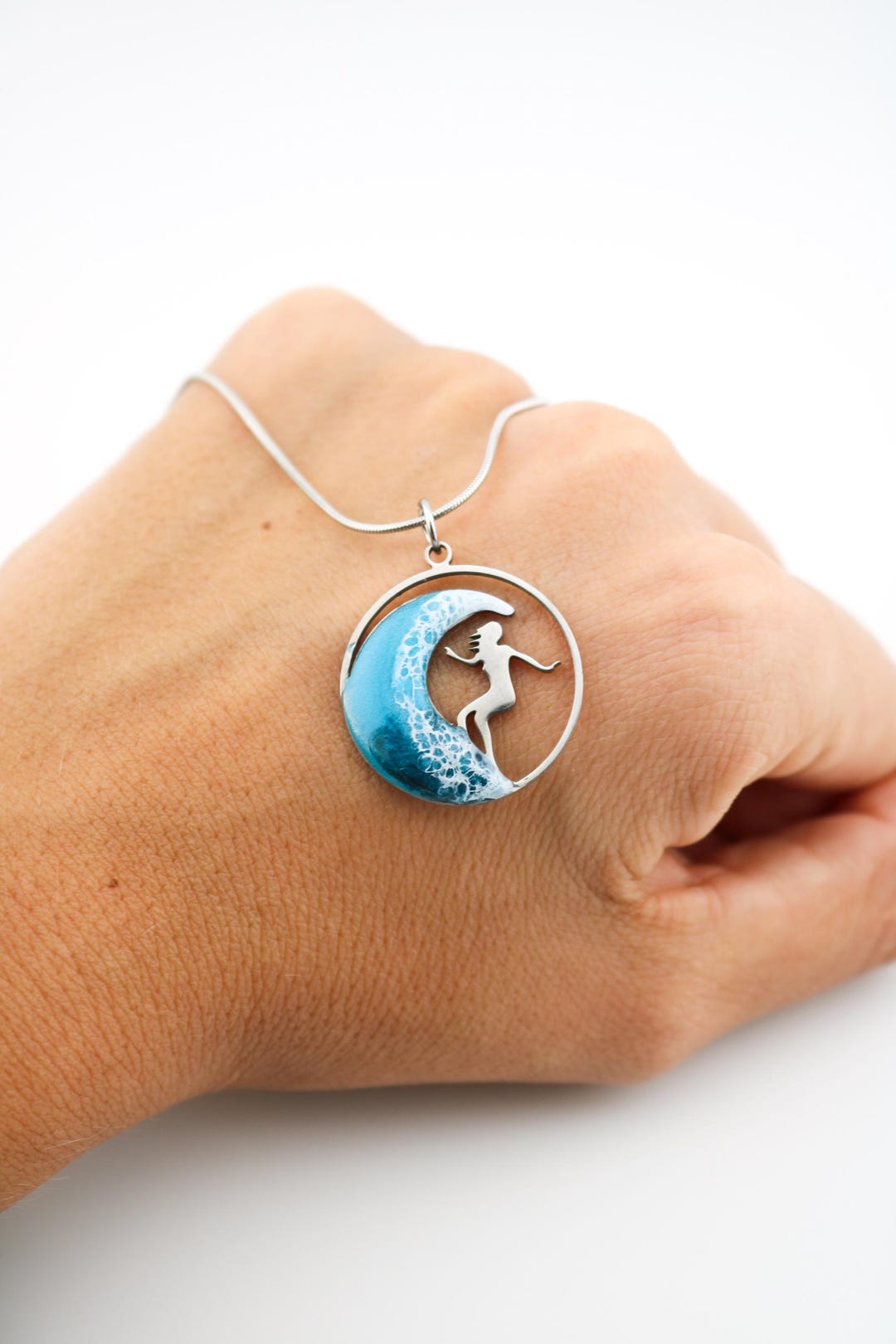 Surf Pendant Necklace Design Inspiration Beach Jewelry Gift Idea for ...
