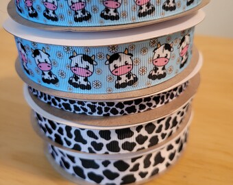 Cow Print Ribbon - Etsy