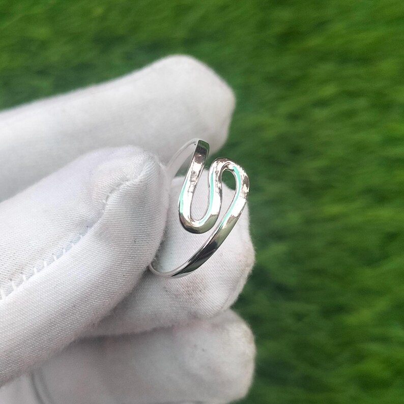 Handmade 925 Sterling Silver S Shape Ring, Minimalist Slim Band ...