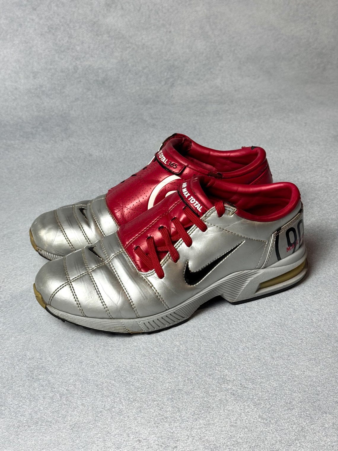 Rare Vintage Nike Air Max Total 365 Shoes Trainers Red Football Size 38 ...