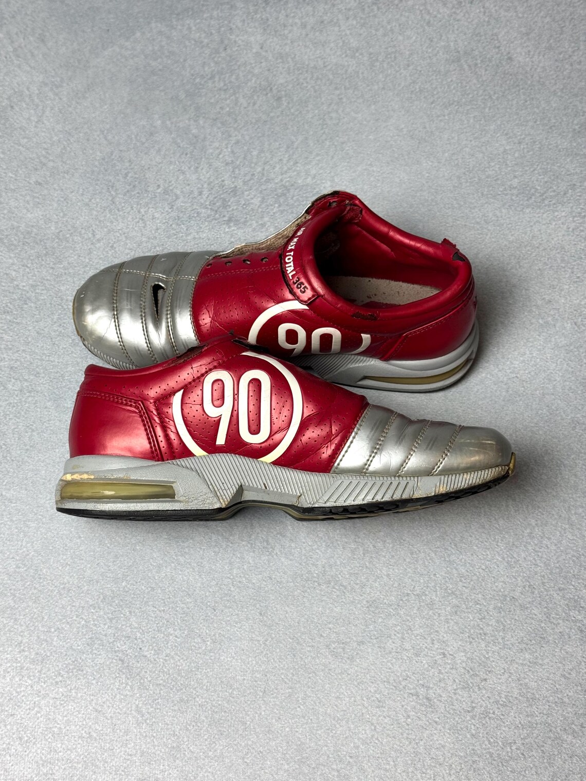 Rare Vintage Nike Air Max Total 365 Shoes Trainers Red Football Size 38 ...