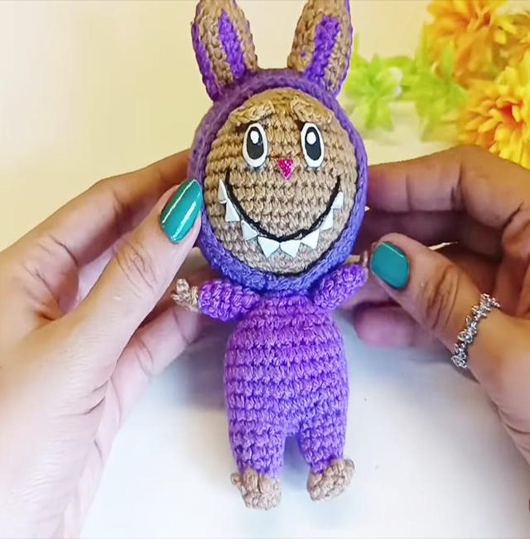 Labubu Skeleton Crochet Pattern + Video Tutorial Pattern Labubu ...