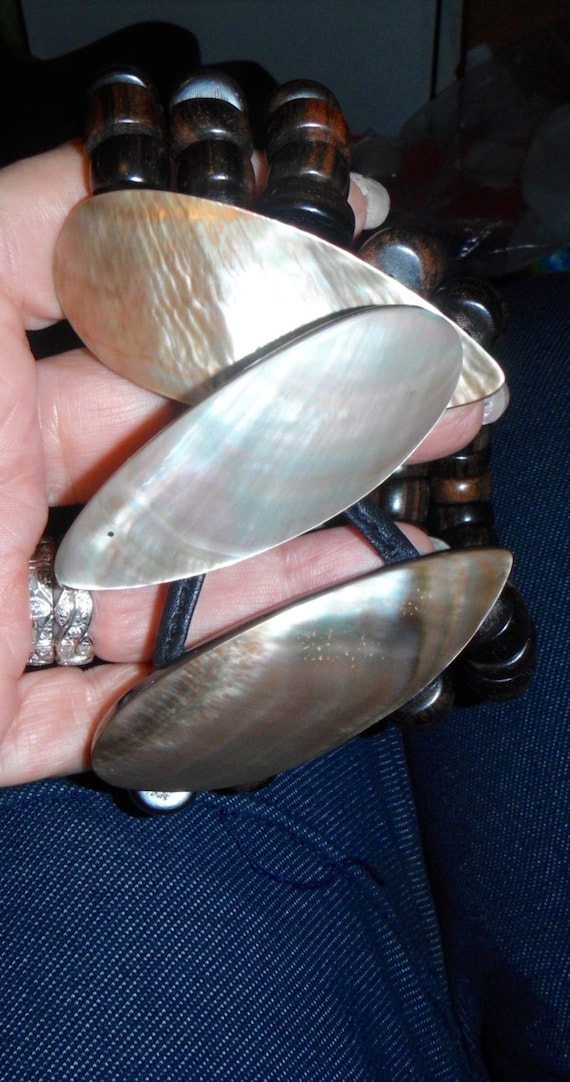 monies gerda lynggaard runway wood shell massive brac… - Gem