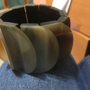 Bangle Bracelet Vintage Monies Horn Stretch Runway Massive Gerda ...