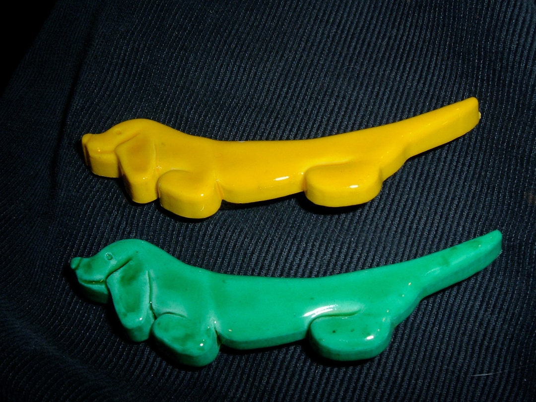 40s Dachshund Doxie Weiner Dogs Celluloid Pins 2 - Etsy