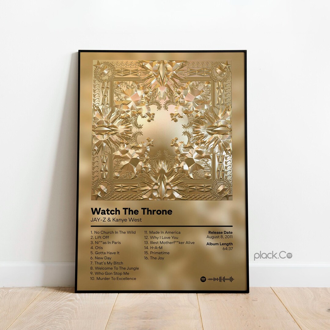 Kanye West - Watch the Throne - Custom Album Cover - Kanye West Poster ...
