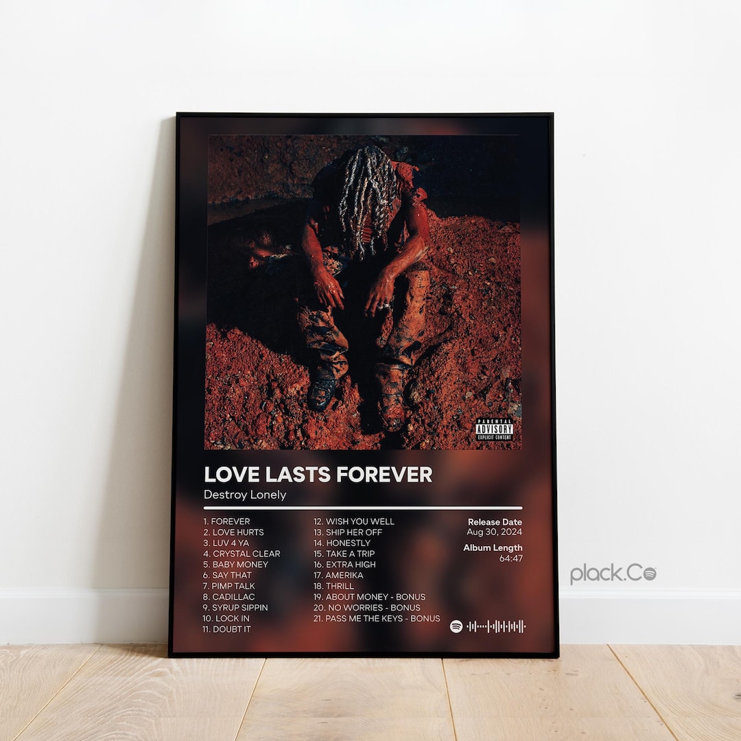 Destroy Lonely - Love Lasts Forever - Custom Album Print - Hip Hop ...