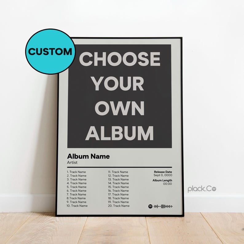 Custom Album Cover Art Print – Personalized Music Poster - Etsy