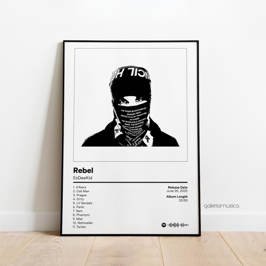Esdeekid - Rebel - Custom Album Poster - Hip Hop Wall Art - Custom ...