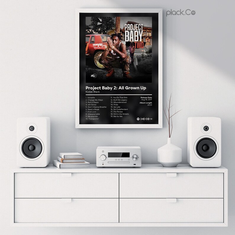 Kodak Black - Project Baby 2 All Grown up - Custom Album Print - Custom ...