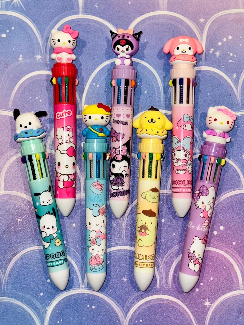 Cute Sanrio Multi Color Pens - Etsy