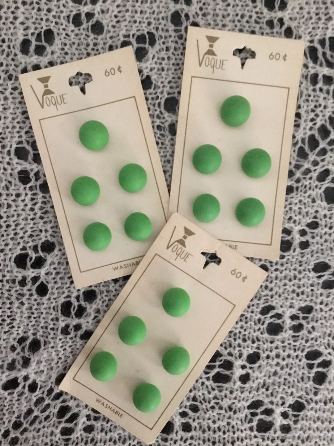 Vintage Vogue Buttons, Foam Green - Etsy