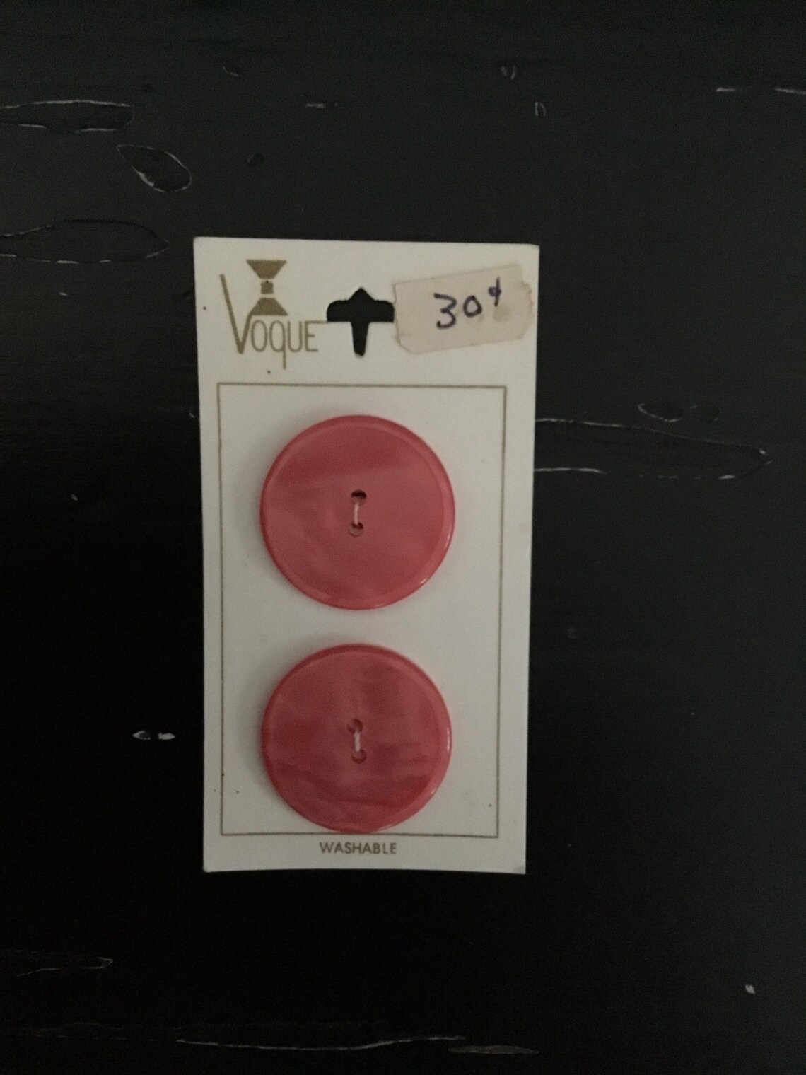 Vintage Vogue Buttons, Rose Marble - Etsy