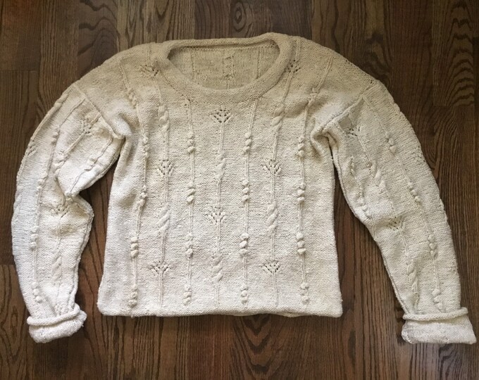 Knitted Women's Pullover Linen Sweater - Etsy