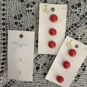 Vintage Vogue Buttons, Rustic Red - Etsy